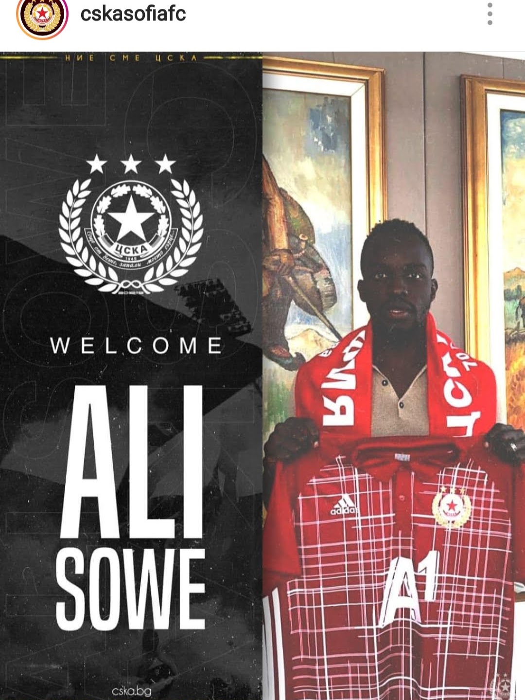 Ali Sowe al CSKA Sofia - Ultime Calciomercato